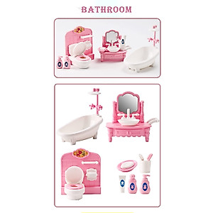 20 Pcs Mini Bathroom Set 1:12 Mini Living Room Set Miniature Accessories Miniature Furniture Accessories Model for Mini Dreamhouse