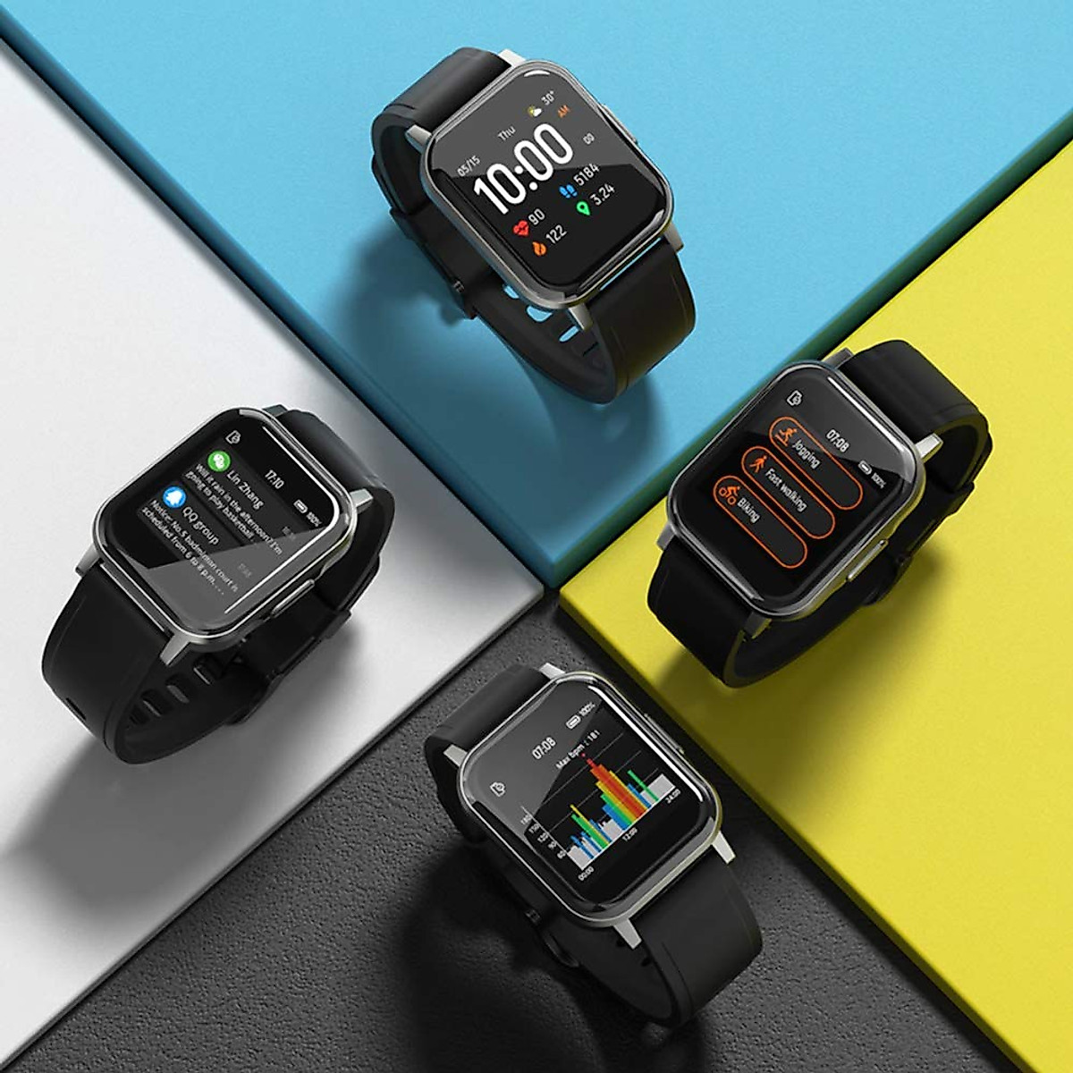 HAYLOU LS02 Smart Watch 2 1.4inch LCD Screen BT 5.0 12 Sports Modes IP68 Waterproof 20 Days Standby Wristwatch Heart Rate Fitness Bracelet