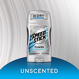 Speed Stick Power Antiperspirant Deodorant for Men, Unscented - 3 Ounce