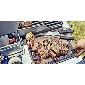 Victorinox 6.7233.6 Swiss Classic Steak Knife Set Ideal for Slicing a Wide Variety of Steak Cuts Serrated Blade in Black, Set of 6