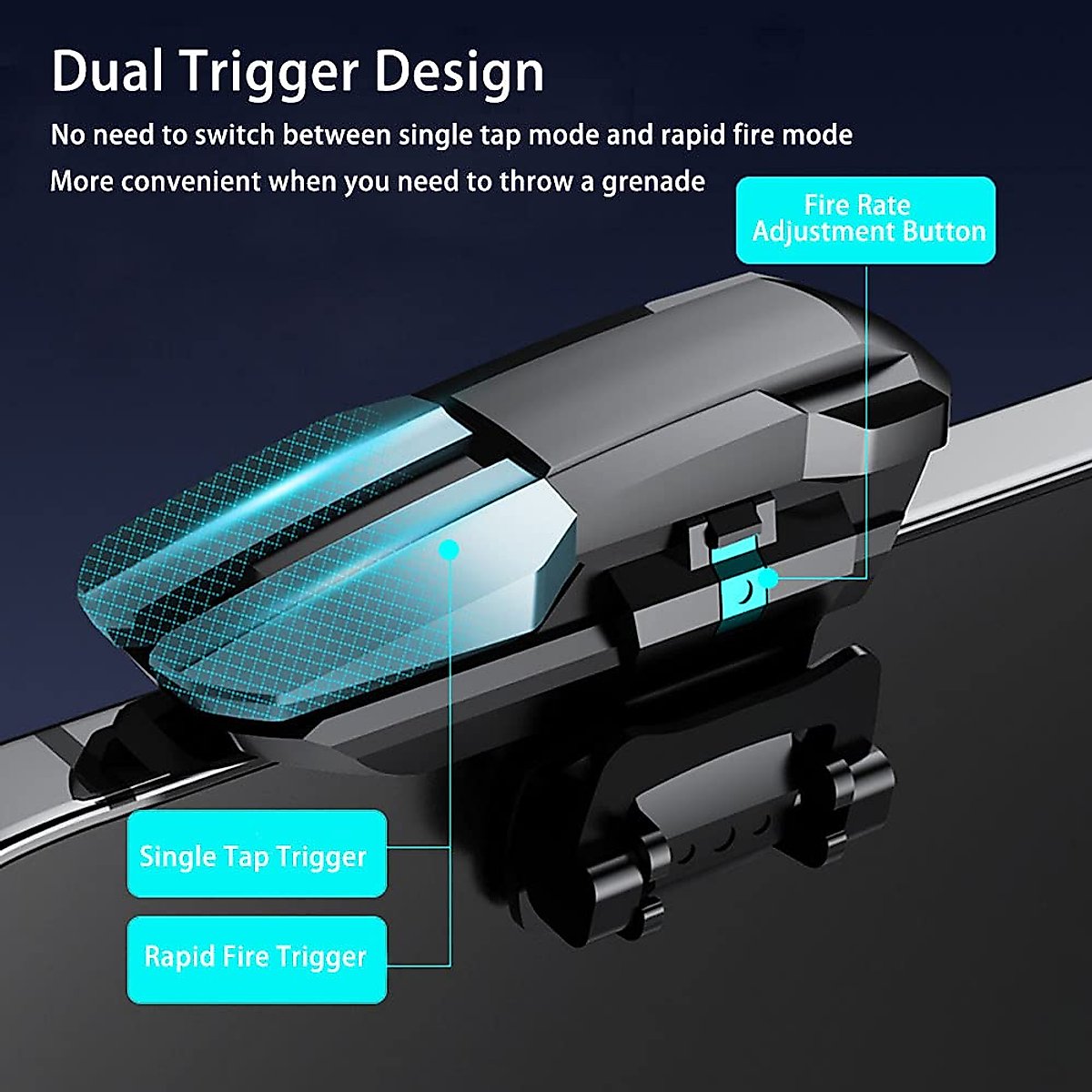 PUBG Mobile Controller, GOFOYO Auto High Frequency Click Mobile Gaming Controllers for PUBG/Fortnite/Rules of Survival Gaming Grip and Gaming Joysticks for Android iOS Phone