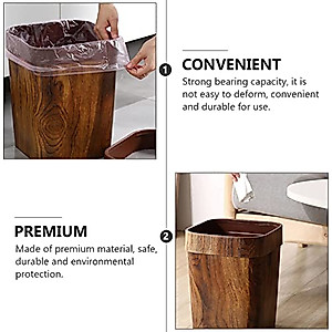 STOBAZA 1pc Dorm Bedroom for Bin Practical Counter Bathrooms Rooms Marble Home Farmhouse Pail Rubbish Siimulation Can: Basket Fashion Grain Modern Pattern Wastebasket, Xcm