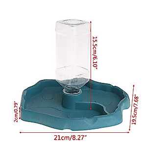 7haofang Reptile Feeder 2 in 1 Automatic Water Food Feeding Plate Lizard Turtle Dispenser