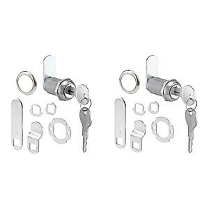 Defender Security U 9945 Drawer and Cabinet Lock – Diecast Stainless Steel, Fits on 13/16” MaxPanel Thickness & Defender Security U 9950 Drawer and Cabinet Lock, 1-3/8 Inch, Stainless Steel, 1 in
