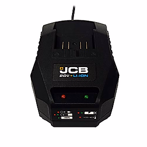 JCB Tools - JCB 20V Lithium-Ion Battery Fast Charger For JCB 20V Power Tools Batteries For Hammer Drills, Saws, Jigsaw, Multi Tool, SDS, Angle Grinder, Miter Saw, LED Work Light, Recip Saw, Miter Saw (JCB-20VFC)