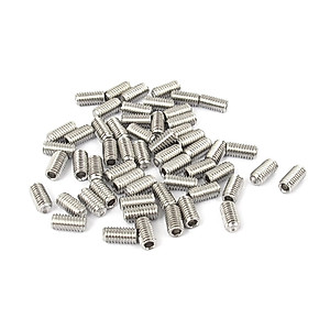 uxcell M3x6mm Stainless Steel Hex Socket Set Cap Point Grub Screws 50pcs