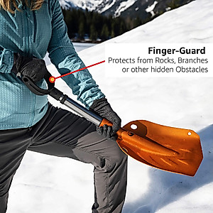 Crescent Moon Compact Collapsible Shovel: Lightweight Portable Shovel for Camping, Emergencies, Cars, Backcountry Adventures, ATVs & Snowmobiles – Essential Small Emergency Avalanche Shovel