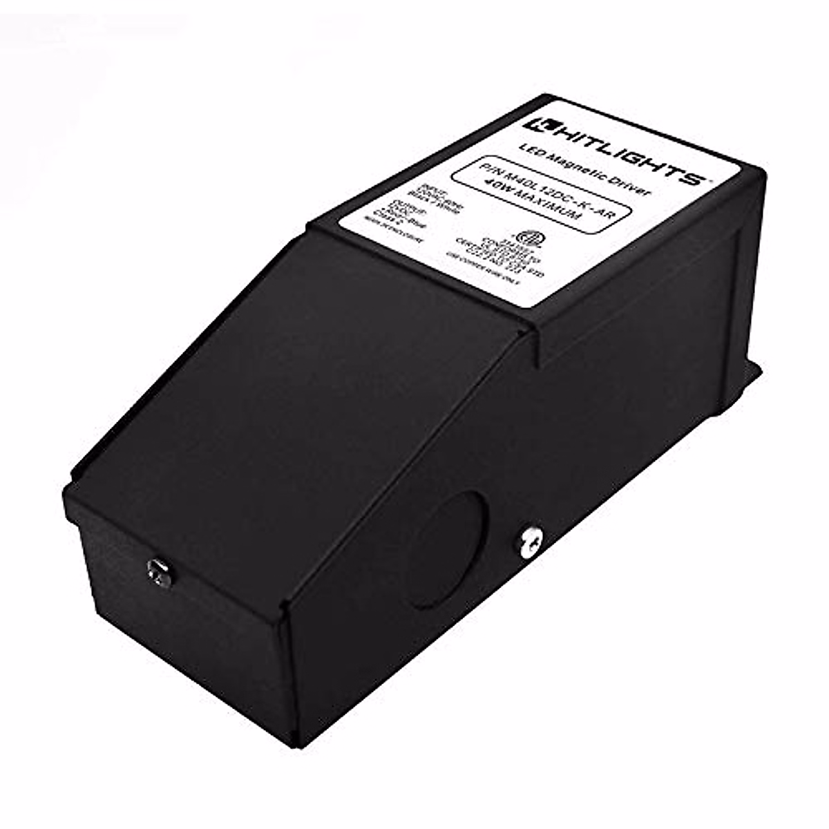 HitLights Dimmable LED Driver Transformer 12V 40W (3.3A), Magnetic Power Supply 120VAC to 12VDC, Compatible with Lutron and Leviton dimmers, for LED Strip Light, Kitchen, Cabinet, Class 2, ETL Listed