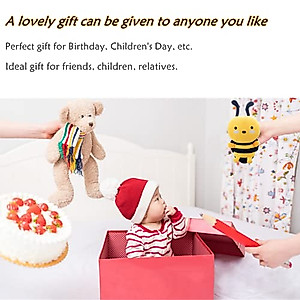 AUCOOMA Stuffed Bee Animal Plush, Cute Honeybee Plushie Toy for Kids, Girls, Doll 7.8"