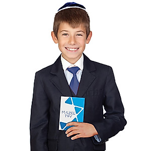 Better Office Products 36 Pack Bar Mitzvah & Bat Mitzvah Cards, Mazel Tov Jewish Celebration Cards with Envelopes, Bulk Set, Classic 5 x 7 Inch Size, 8 Unique Cover Designs with Heartfelt Sentiments