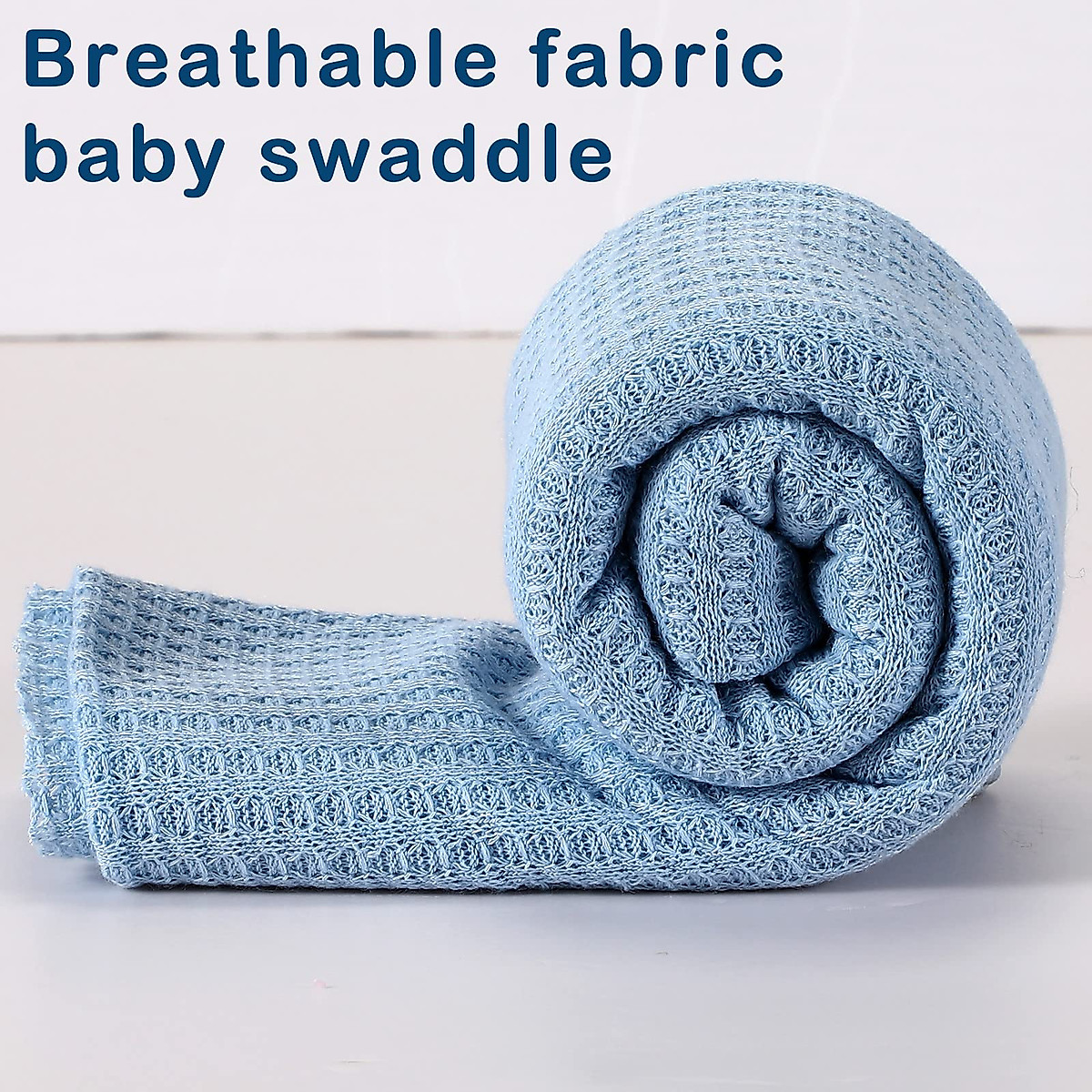 6 Pcs Baby Wrap Newborn Baby Knit Stretch Wrap Baby Blankets Unisex Newborn Photography Wraps Props Baby Swaddle Wrap Nursery Swaddling Blankets Receiving Blankets for Infant Babies, 64 x 16 Inch