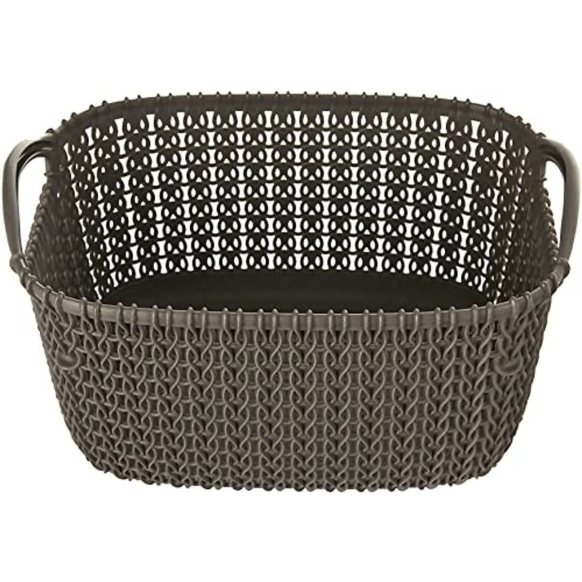 Set of 3 Knit Baskets L + S + XS Brown