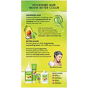 Garnier Nutrisse Nourishing Hair Color Creme, 12 Natural Blue Black (Packaging May Vary)