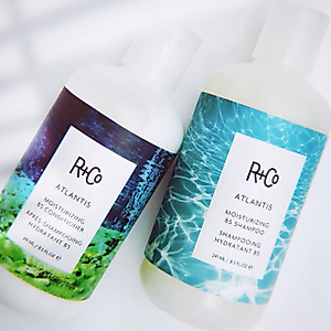 R+Co Atlantis Moisturizing B5 Hair Shampoo and Conditioner Set | Body + Shine + Smoothing for All Hair Types | Vegan + Cruelty-Free | 8.5oz (Pack of 2)