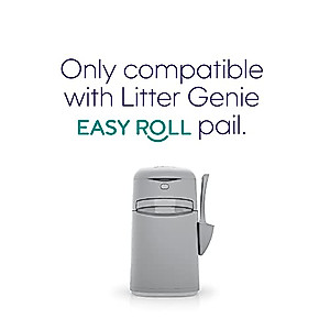 Litter Genie Easy Roll Continuous Refill Bags (1-Pack) | Multi-Layers of Odor-Barrier Technology | Includes 24 Bags