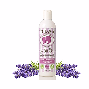 TotLogic Kids & Baby Safe Conditioner - 8 oz, Lavender Bliss, Infused with Natural Jojoba Oil and Rich in Antioxidants to Detangler Hair, No Phthalates, Parabens or Sulfates