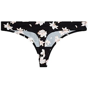 Vince Camuto Women's Underwear - 5 Pack Seamless Thong Panties (S-XL), Size Small, Black Floral/Ballet/Tan/Chai/Black