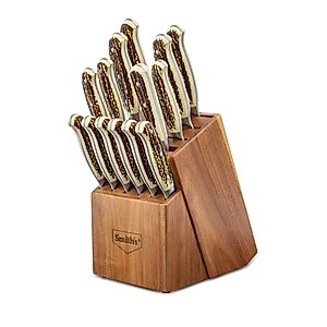 Smith's Cabin & Lodge Cutlery Block Set (14-Piece), One Size, Gray
