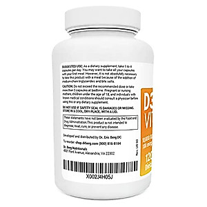 Dr. Berg's Vitamin D3 K2 w/ MCT Oil - Includes 10,000 IU of Vitamin D3, 100 mcg MK7 Vitamin K2, Purified Bile Salts, Zinc & Magnesium for Ultimate Absorption - K2 D3 Vitamin Supplement - 120 Capsule