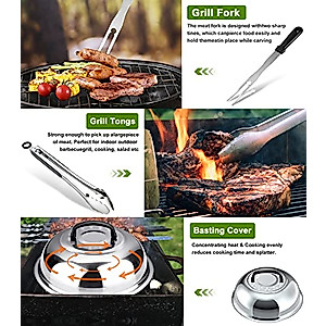 Griddle Accessories kit for Blackstone Flat top Grill and Camp Chef,16 Pieces Stainless Steel BBQ Barbecue Tools Set for Outdoor Backyard Grill Tools Gift for Men Women.