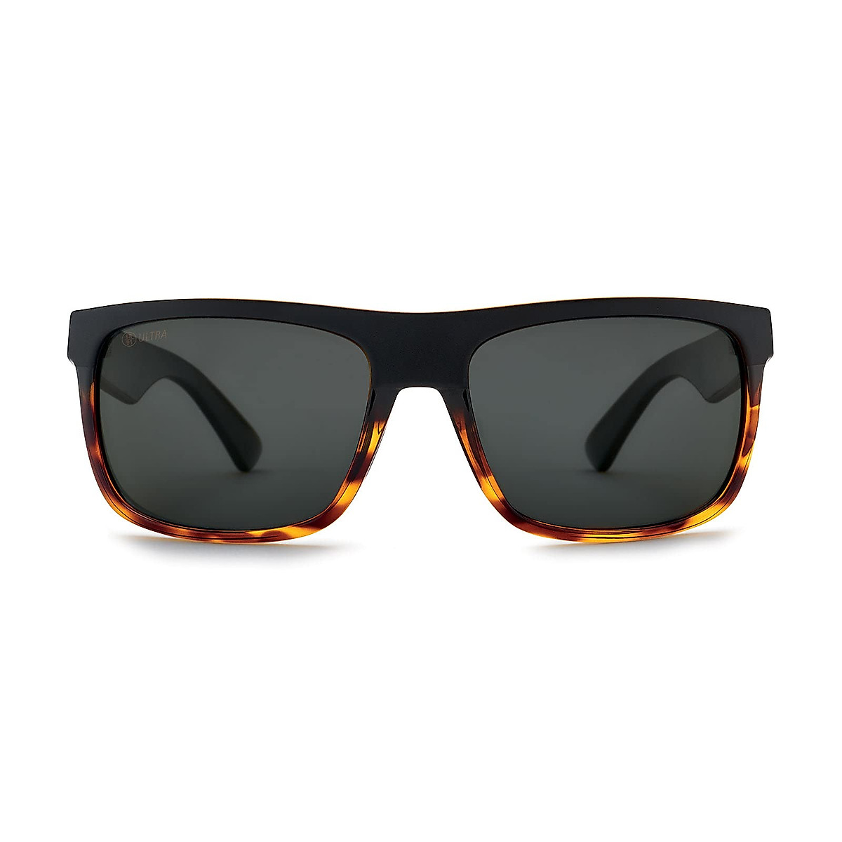 Kaenon Mens Burnet Mid Polarized Sunglasses (Matte Black/Tortoise, Ultra Grey 12%)