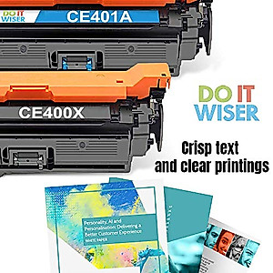 Do it Wiser Remanufactured Toner Cartridge Replacement for HP 507X 507A CE400X CE400A - HP Laserjet Enterprise M551n M551dn M551xh M570dw M570dn M575c M575dn Printer (Black Cyan Magenta Yellow 4Pack)