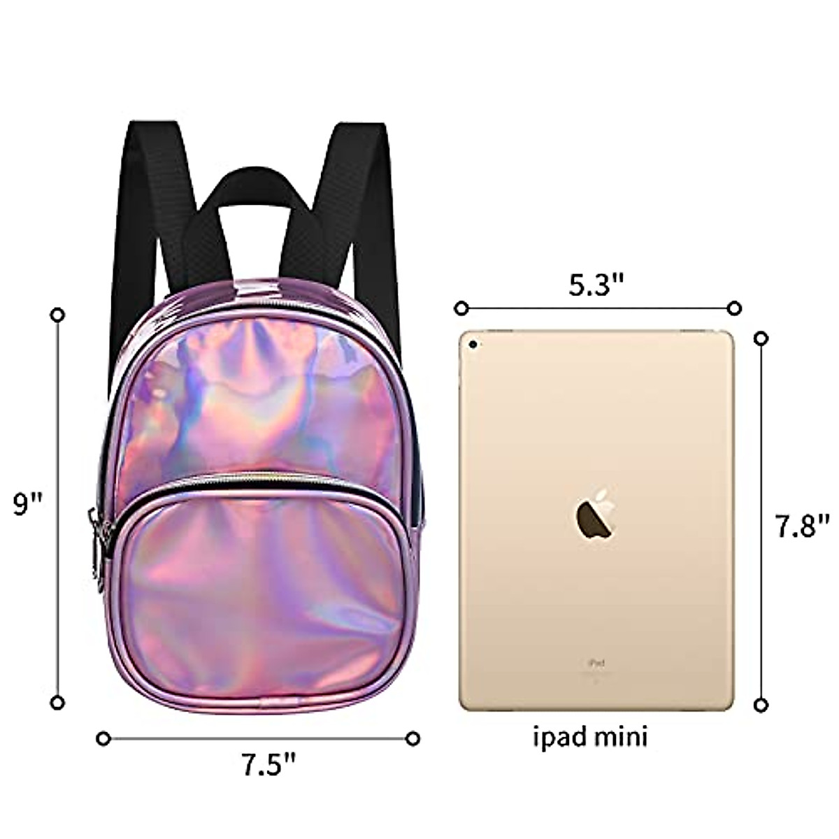 USPECLARE Women Casual Mini Backpack,PU Leather Travel Shopping Bags Daypacks for Work, Security Travel, Concert & Sport Even (Magic Pink)