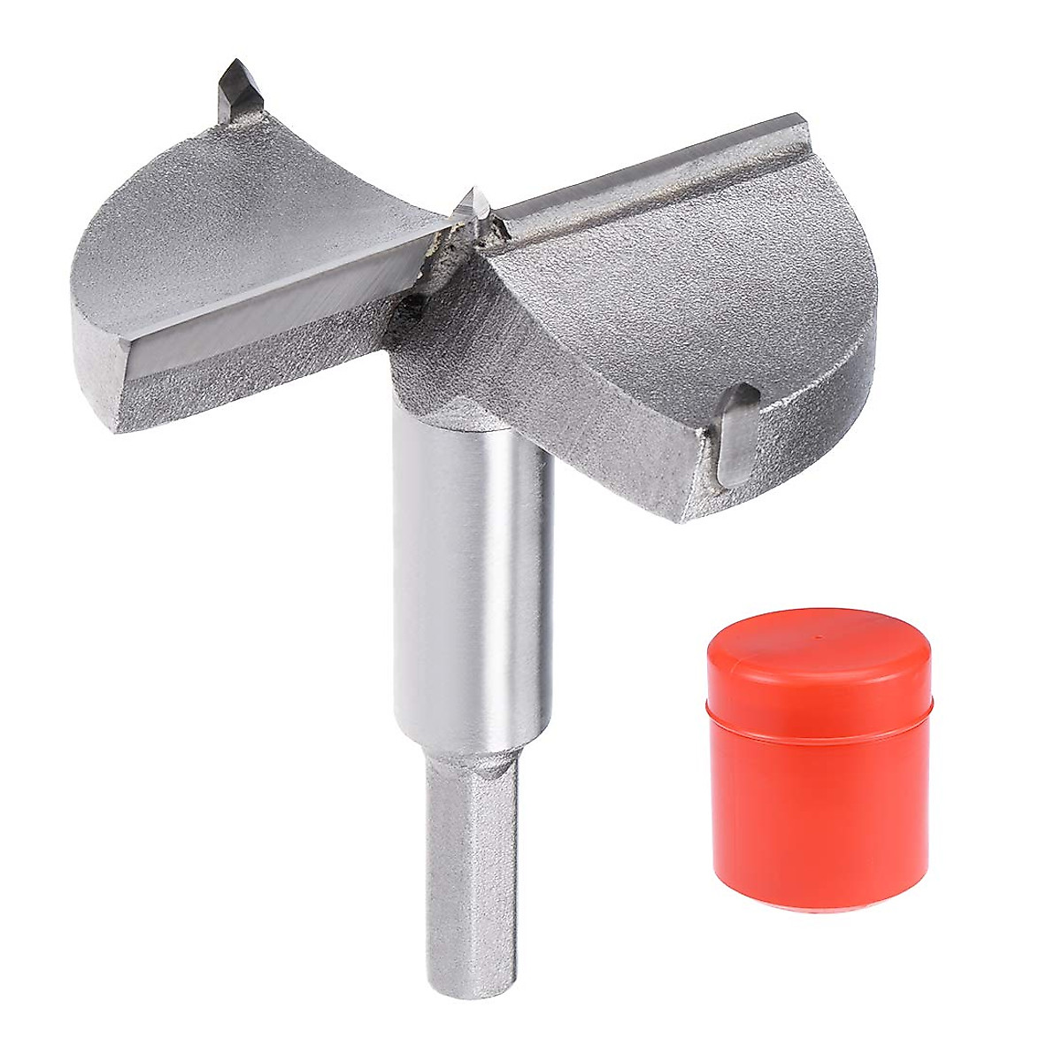 uxcell Forstner Drill Bits 80mm, Tungsten Carbide Wood Hole Saw Auger Opener, Woodworking Hinge Hole Drilling Boring Bit Cutter (Gray)