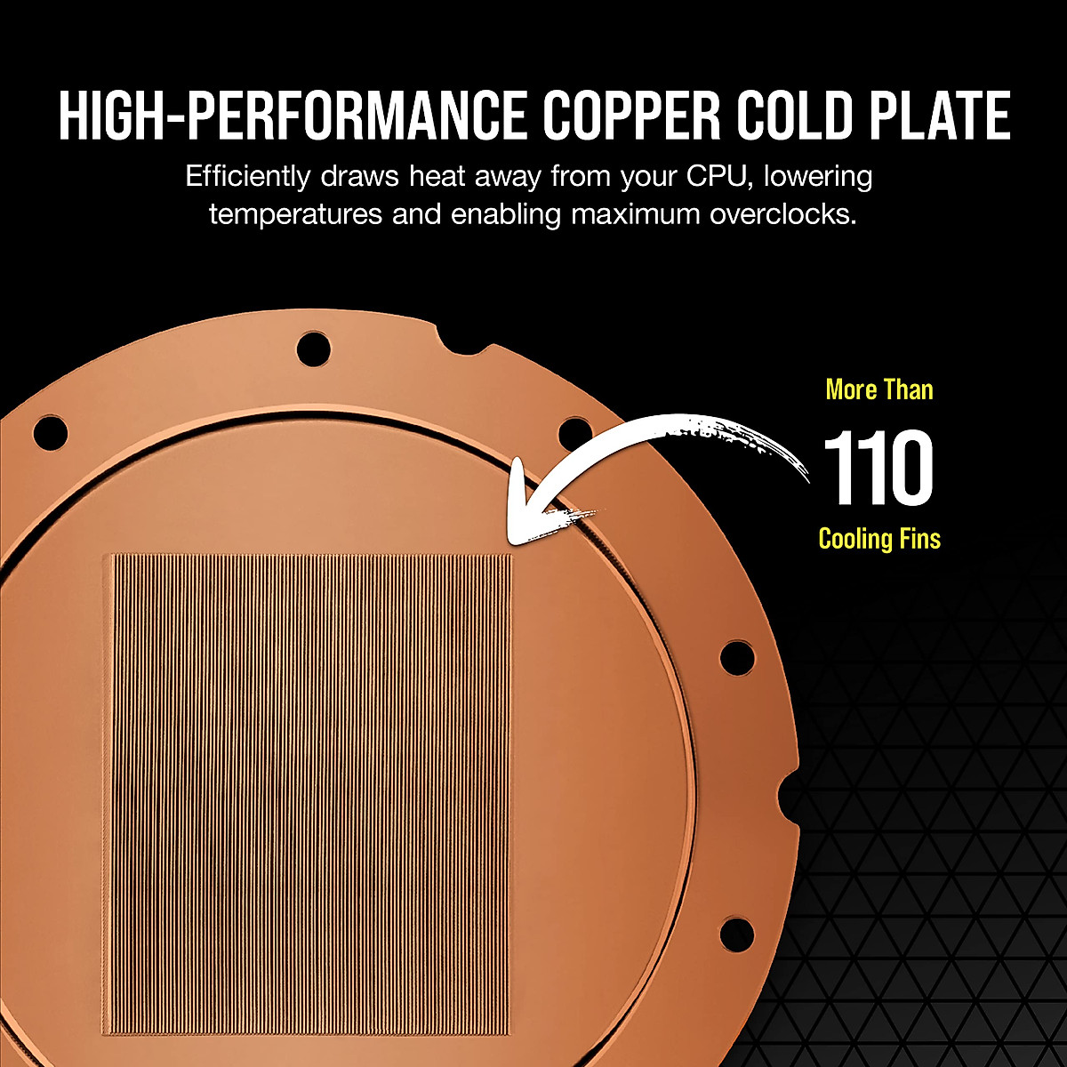 CORSAIR Hydro X Series XC5 RGB PRO CPU Water Block - AMD Socket AM5, AM4 - Copper Cold Plate - More Than 110 Micro-Cooling Fins - 16 Vivid RGB LEDs, Black