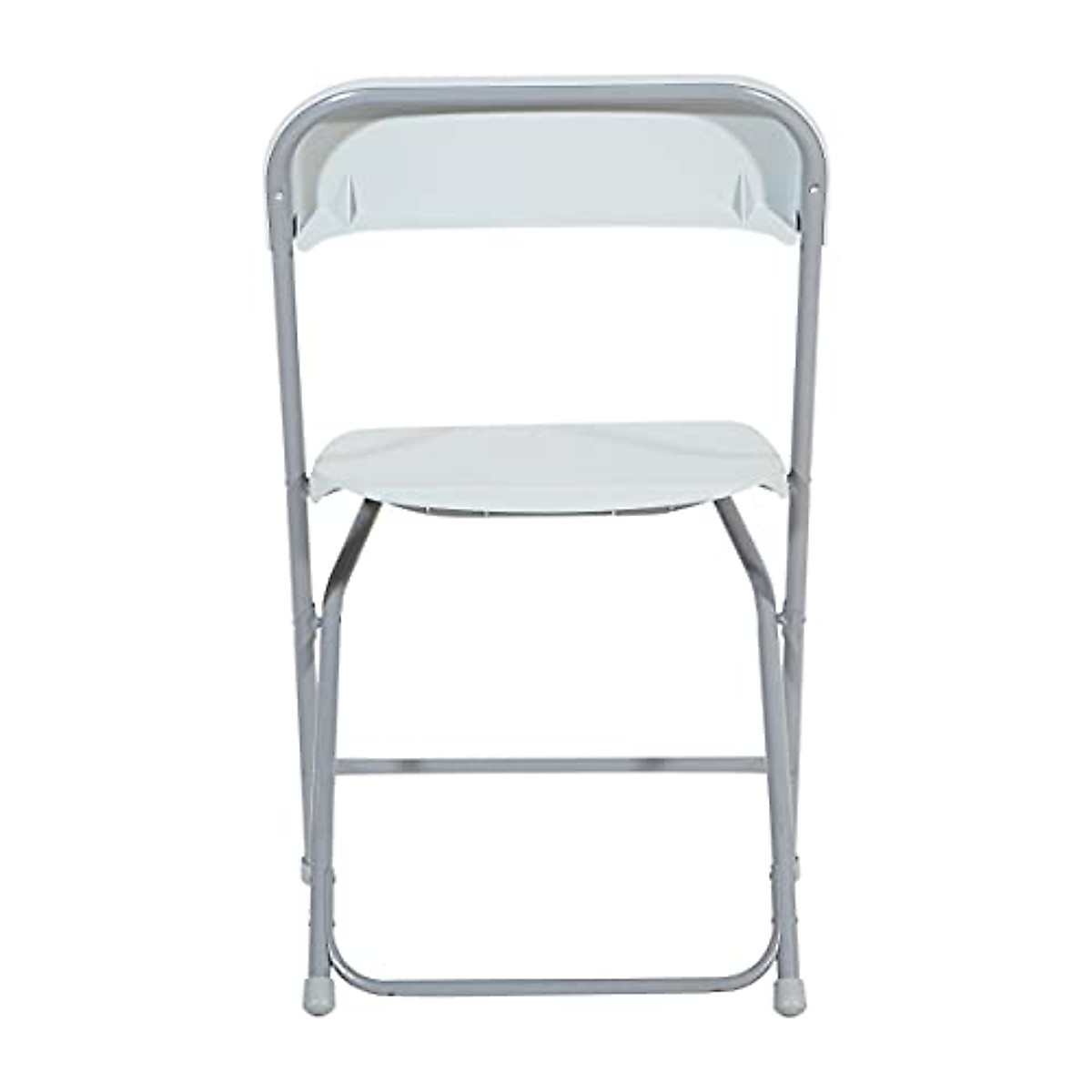 Office Star Resin 5-Piece Folding Square Table and Chair Set, Light Grey