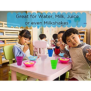 Arrow Sip-A-Cup with Built In Straw For Kids Includes Purple, Blue, Green, Orange (8 Pack)