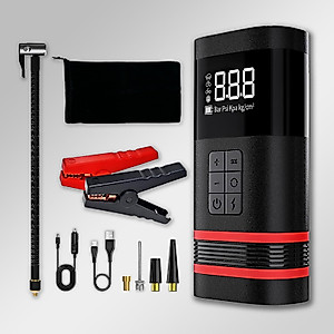 TORQUE Portable Tire Inflator Air Compressor for Car and Truck Pump, Compact Auto Inflator Electric Cordless Inflator Tire Pump, 20000mA Rechargeable Air Inflator 150 PSI Tire Compressor (TR2011AS)