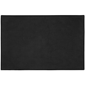 FUNSUEI 5 Pack 12 x 18 Inches Bar Service Mat, Silicone Bar Mats, 1cm Thick Heavy Duty Bar Mat PVC Dish Drying Mat Bartender Countertop Accessories for Cocktails, Coffee, Drink Spills, Black