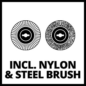 Einhell Power X-Change 18V Cordless Grout Cleaner - Adjustable Telescopic Long Handle, Replaceable Brushes (Nylon And Steel Included) - GE-CC 18 Li Solo (Battery Not Included)