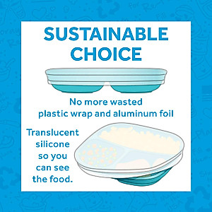 Re-Play -Made in USA - 5 Piece Toddler Feeding Set Flat Plate, Silicone Storage Lid, Utensils - Made from Environmentally Friendly Recycled Milk Jugs - Purple