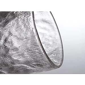 Drop-proof glacier pattern embossed glass frosted rock cups minimalist wind high value cold drinks juice beer glasses transparent crystal cups suitable for home office restaurant picnic (5.4in*3in)