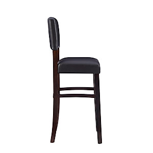 Linon Monaco Stool 30" Espresso