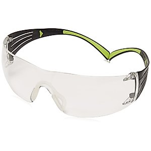 3M Secure Fit 400 Series Protective Eyewear, Standard, Black/Green
