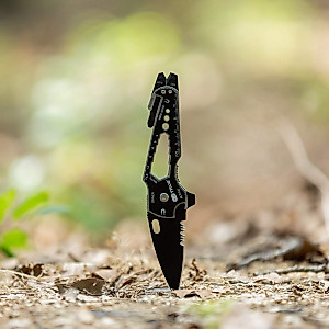 TRUE SmartKnife+ 15-in-1 Multi-Tool | Super Sharp Black Oxidized Pocket Knife and Multi-Tool