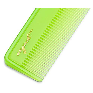 AUGUST GROOMING Vanity Comb in Lime with Navy Suede case