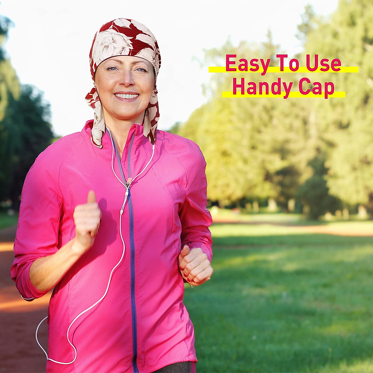 Geyoga 6 Pcs Women Head Scarf Pre-Tied Beanies Covers Cap Stretch Print Sleep Turban Hat Ruffle Scarves (Floral)