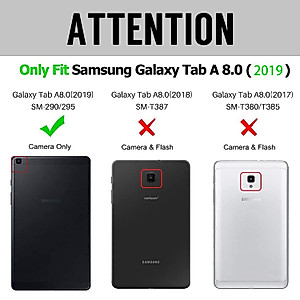 Kids Case for Samsung Galaxy Tab A 8.0 2019 SM-T290/295, TopEsct Premium Silicone Shockproof Light Weight Protective Handle Stand Case for Galaxy Tab A 8.0(Pink)