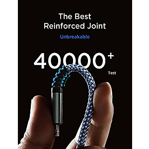 LISEN MFi Certified iPhone Charger Cable (6.6ft), [Never Rupture] Lightning Cable 2.4A Fast Charging iPhone Cord Compatible with iPhone 11 Pro/Xs Max/XR/XS/X/8/8 Plus/7/6/6 Plus/SE/5/5S