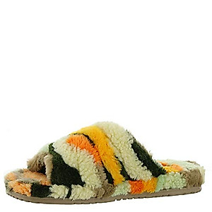 UGG Men's Fluff You CALI Collage Slipper, Olive, 9
