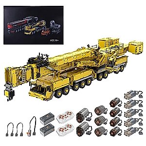 Super Large RC Crane for Technic Liebherr LTM 11200 Crane, 2023 New Version 8528 Pieces Exclusive Custom Engineering Crane MOC Building Set with 14 Motors, Compatible with Lego