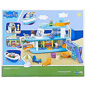 Peppa Pig Cruise Ship, Multilevel Playset with 17 Pieces, Preschool Toys for 3 Year Old Girls and Boys and Up