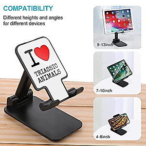 I Love Animal Foldable Desktop Cell Phone Holder Portable Adjustable Stand for Travel Desk Accessories