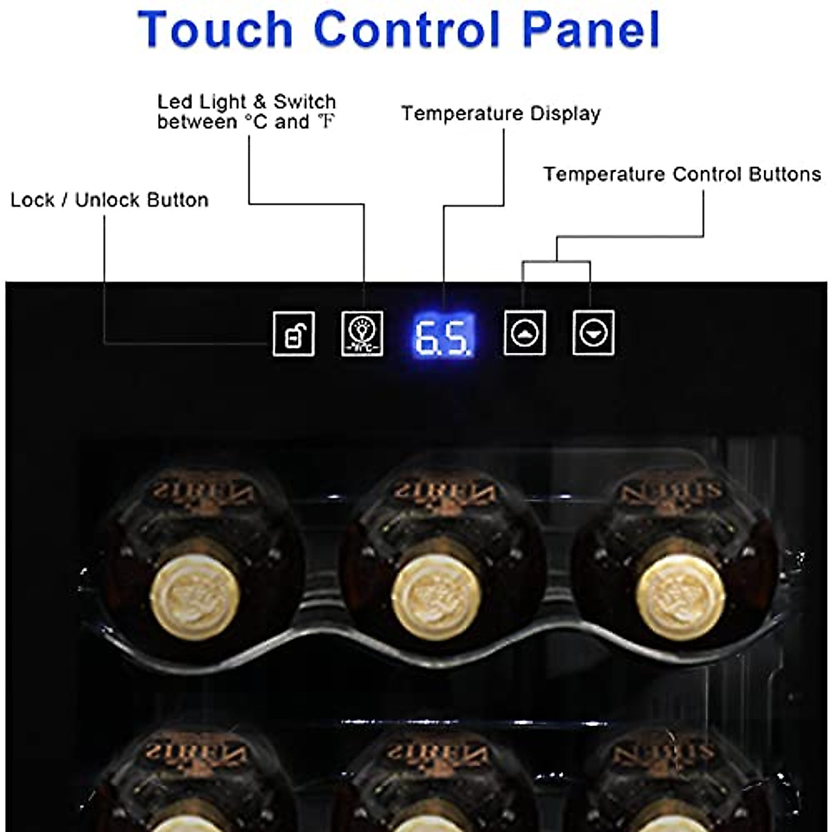 NA American Standard JC-53 AC 115V /60Hz 18Bottle/1.8Cu.Ft/52L/ Compressor Wine Cabinet Black