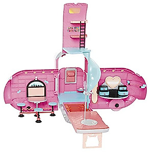 LOL Surprise OMG Glamper Fashion Camper Doll Playset with 55+ Surprises, Fully-Furnished with Light Up Pool, Water Slide, Bunk Beds, Cafe, BBQ Grill, DJ Booth - Gift Toy for Girls Ages 4 5 6 7+ Years