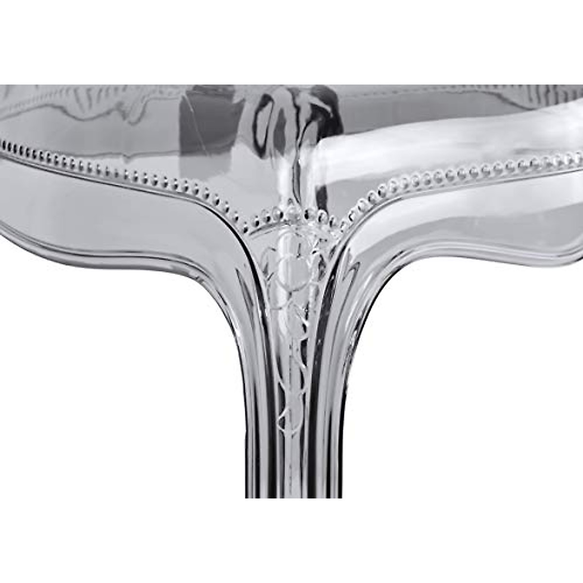 2xhome - Belle Style Ghost Side Chair Dining Room Chair - Smoke Accent Seat - Lounge No Arm Arms Armless Less Chairs Seats Higher Fine Modern Designer Artistic Classic Mold